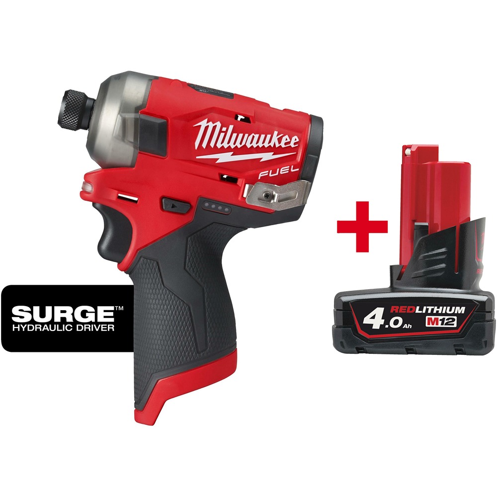 Milwaukee M12 Fuel Surge 1/4 Hex Hydraulic Impact Driver [Bare-Tool ...